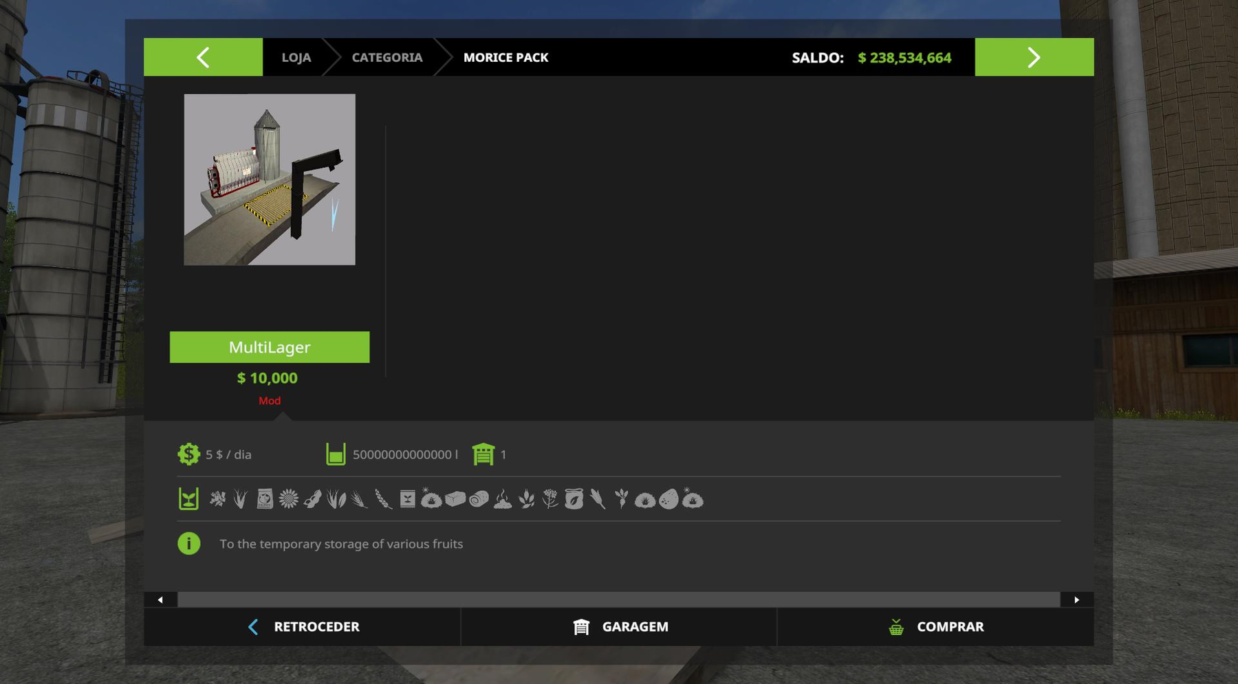 STORAGE WITH A BIG CAPACITY FS 17 V1.0 - FS 17 Objects - Farming ...