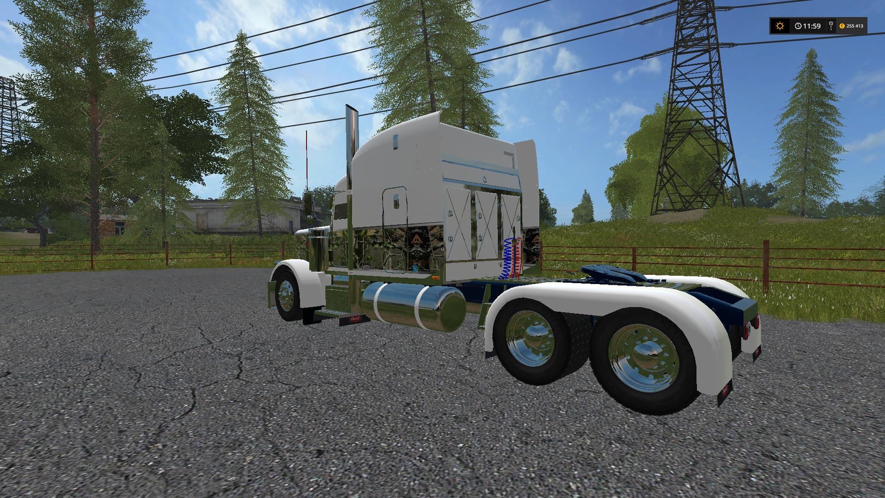 PETERBILT 388 WHITE CAMO V1.0 - FS 17 Trucks - Farming Simulator 2017 ...