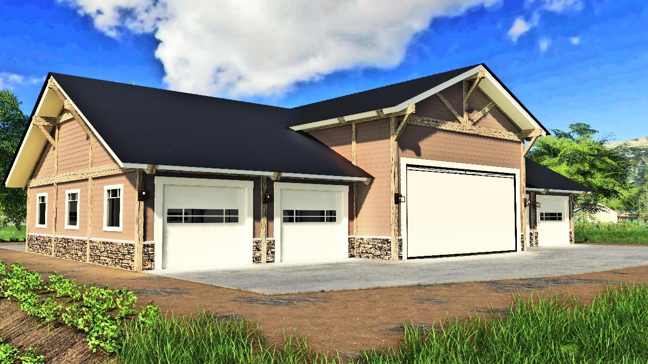 HAJ 5 BAY GARAGE V1.0 - FS 19 Objects - Farming Simulator 2019 - Mods ...