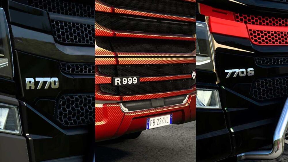 Scania R770 ' 770S ' R999 - Engines & Badges v1.0 - ETS 2 Others ...